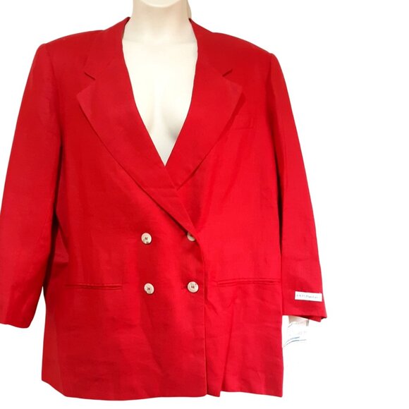 International Scene | Jackets & Coats | Red Doublebreasted Linen Womens ...